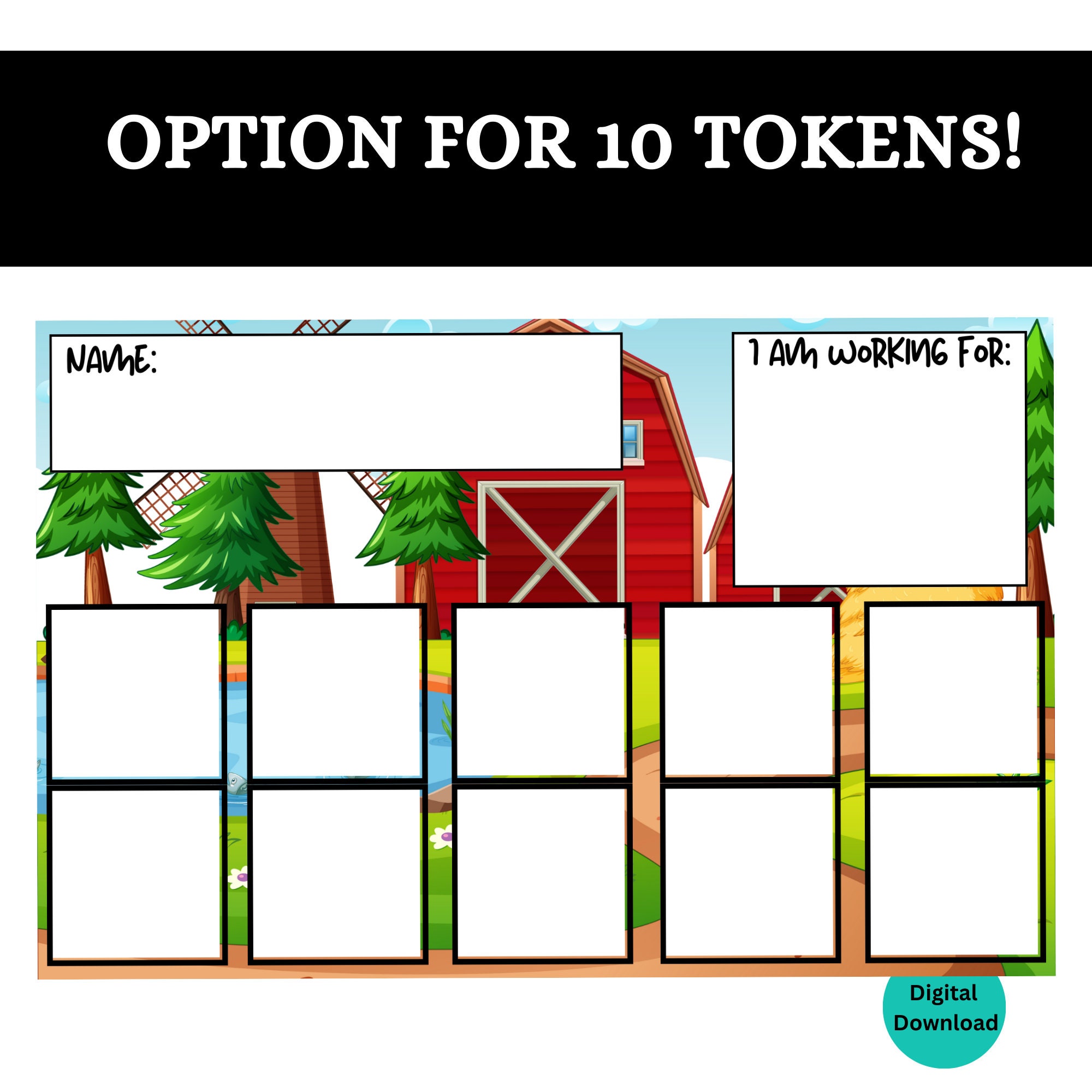 Reward Chart Animal Theme, Kids Behavior Chart, Token Boards for Kids ...