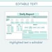 Editable Teacher Daily Report: Parent Communication (PDF Download) - Etsy