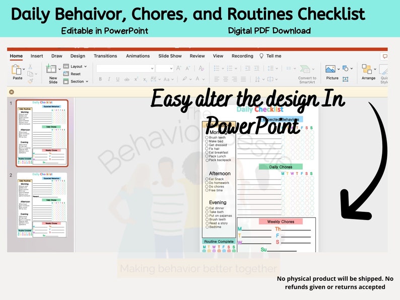 Kids Daily Checklist: Routine & Chore Chart (digital Download) - Etsy