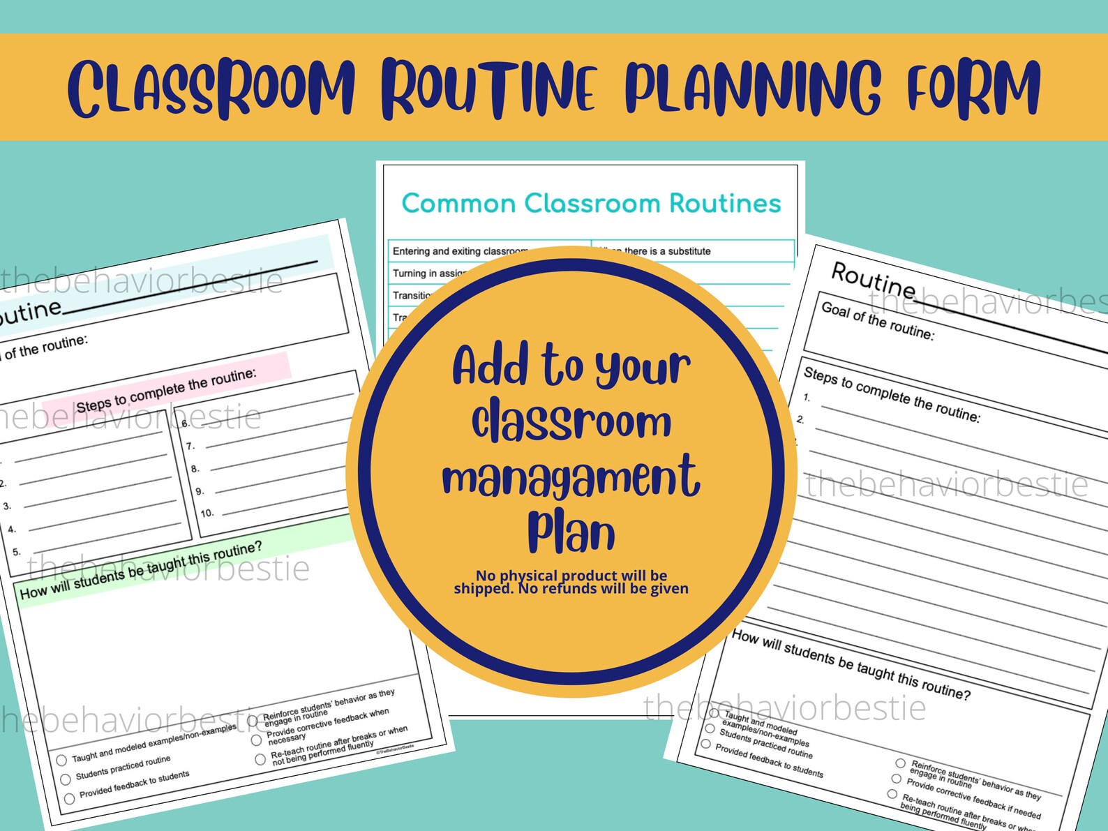 Editable Classroom Routine Planning Form Classroom Routine - Etsy