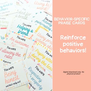 Boho Theme Positive Praise Cards | Behavior Specific Praise Cards ...