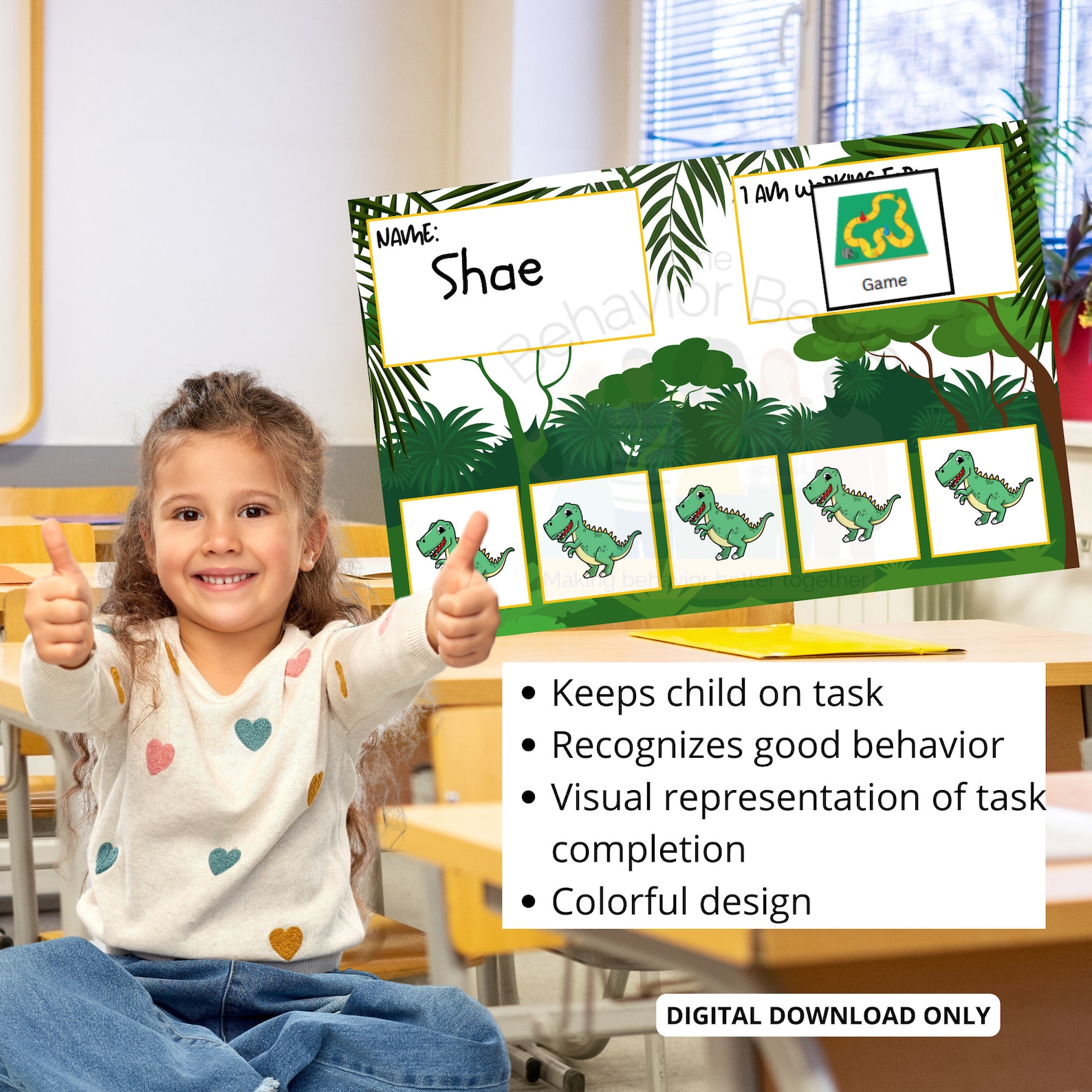 Dinosaur Reward Chart for Kids, Jurassic Reward Chart, Dinosaur Token ...