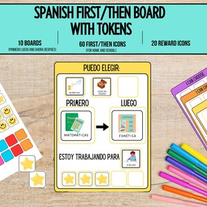 Spanish First-then Board: Autism Visual Supports With Tokens - Etsy