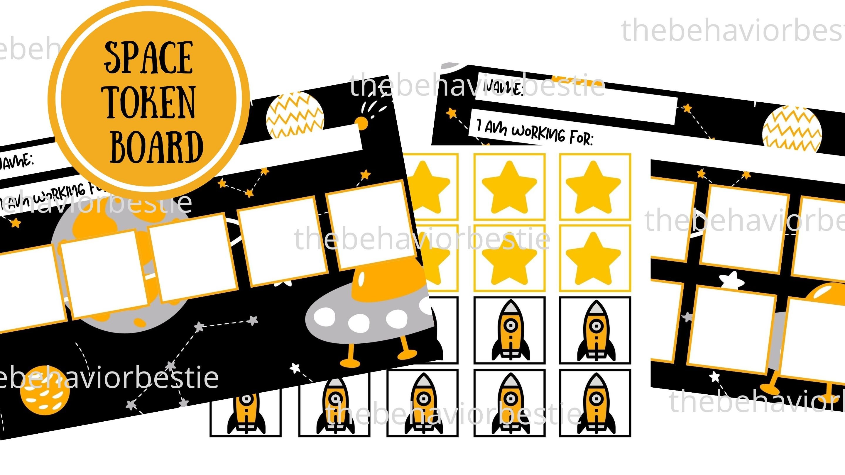 Space Token Board/digital Reward Chart/instant Download Token Board ...