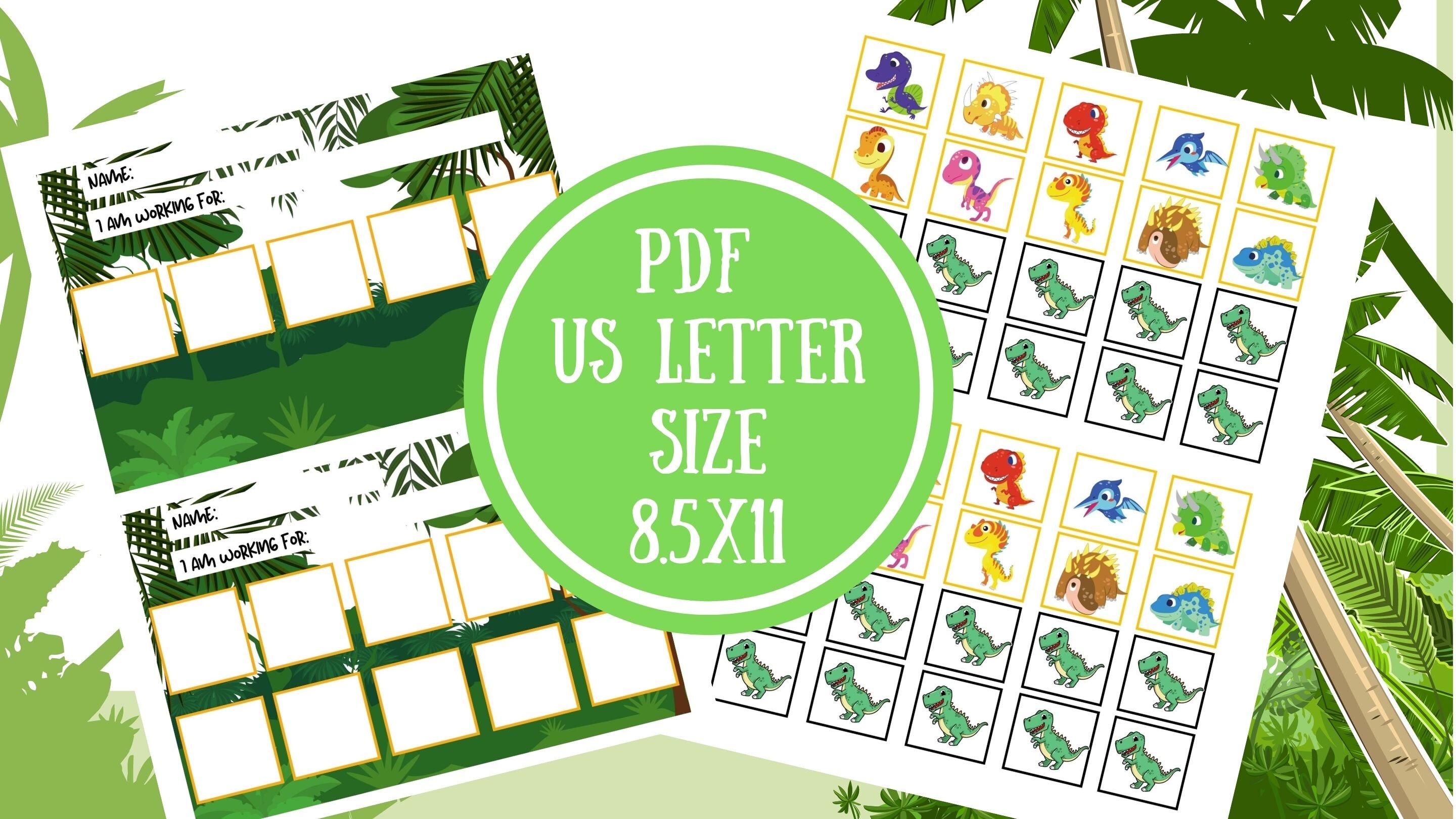Dinosaur Token Board/dinosaur Reward Chart/printable Token Board ...