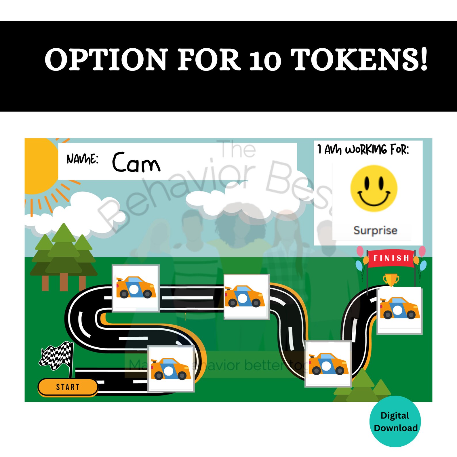 Reward Chart Race Care Theme, Race Car Potty Chart, Race Car Behavior ...