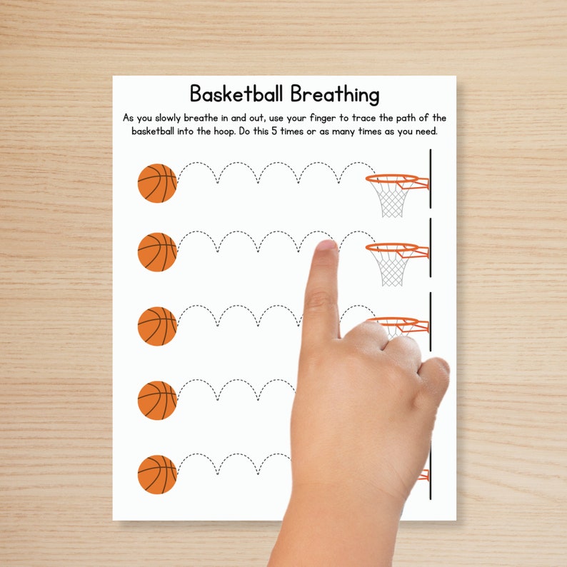 Basketball Breathing Strategy, Calm Down Corner Exercise, Calming ...