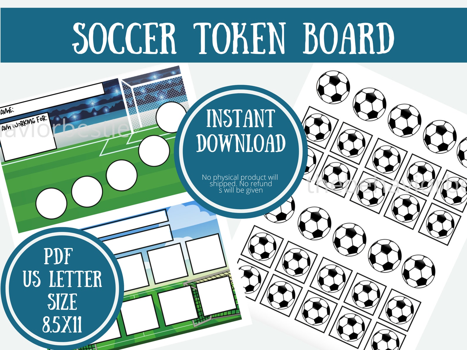 Soccer Token Board: Reward Chart for Kids (digital Download) - Etsy