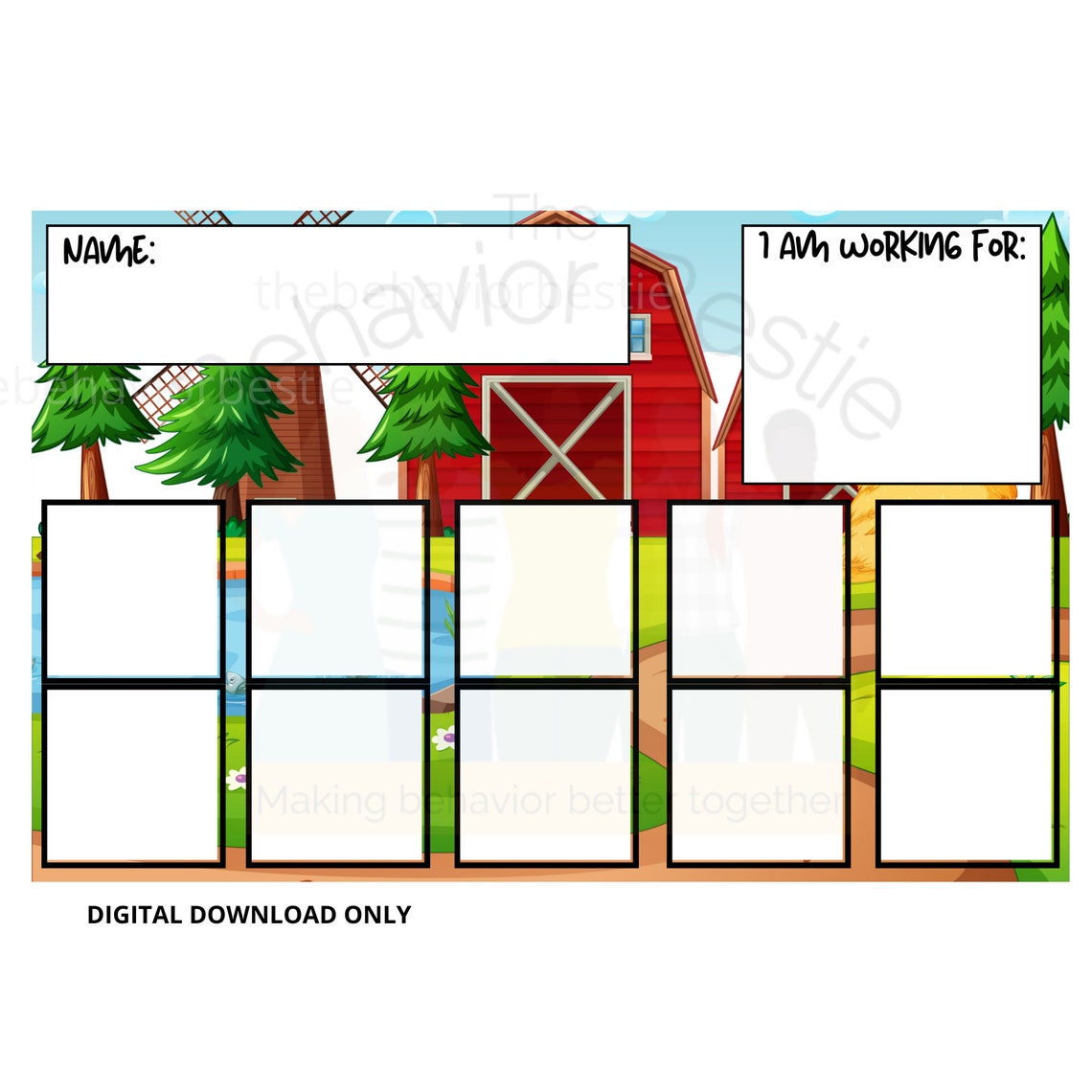 Reward Chart Animal Theme, Kids Behavior Chart, Token Boards for Kids ...
