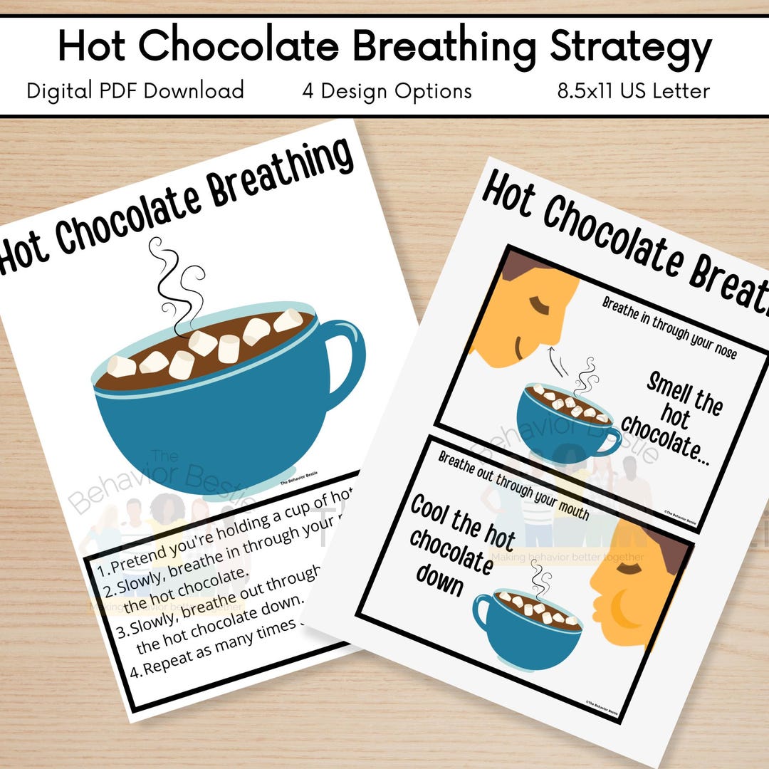 Hot Chocolate Breathing Strategy | Coping Skills| Breathing Visual for ...