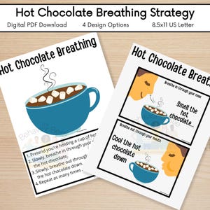 Hot Chocolate Breathing Strategy: Calming Visual for Kids (printable ...