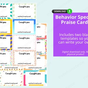 Student Praise Cards: Positive Behavior Notes for Teachers (PDF) - Etsy