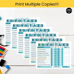 Editable Kids Behavior Chart: Reward Tracker (digital Download) - Etsy