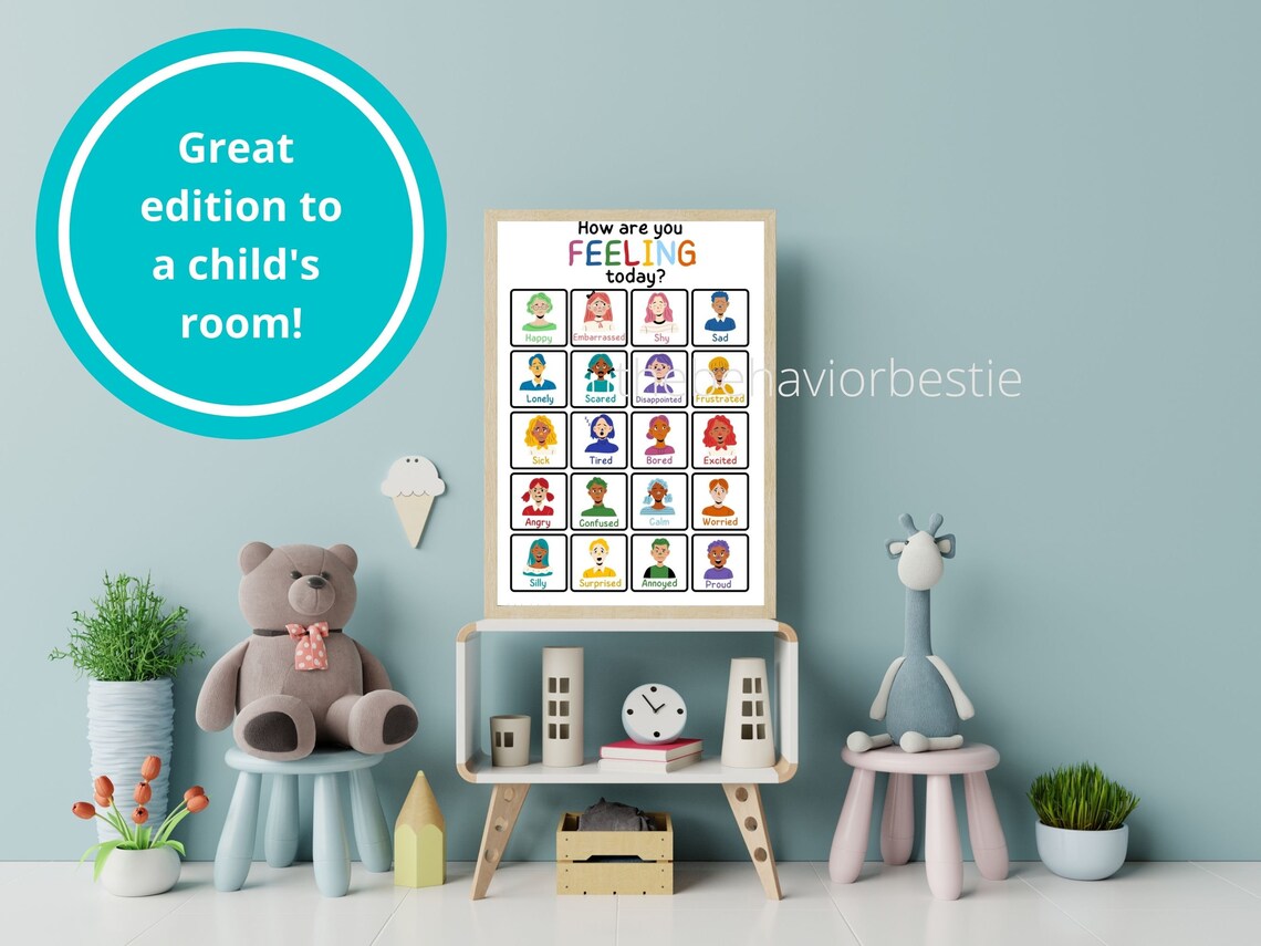 Digital Feelings Poster Printable Emotions Poster Calm Down Corner Cozy ...