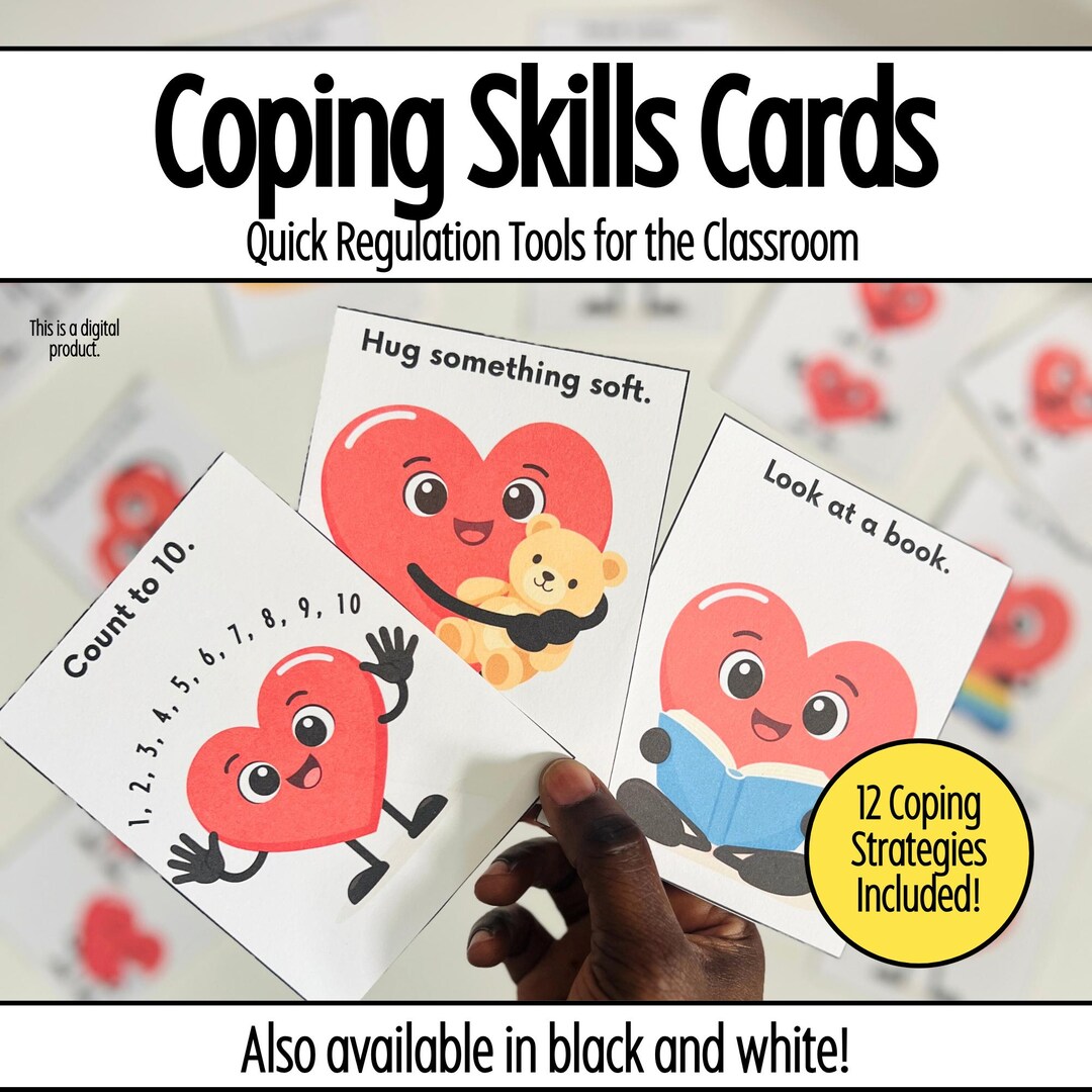 Coping Skills Cards | Emotional Regulation Cards for Kids | Calm Down ...