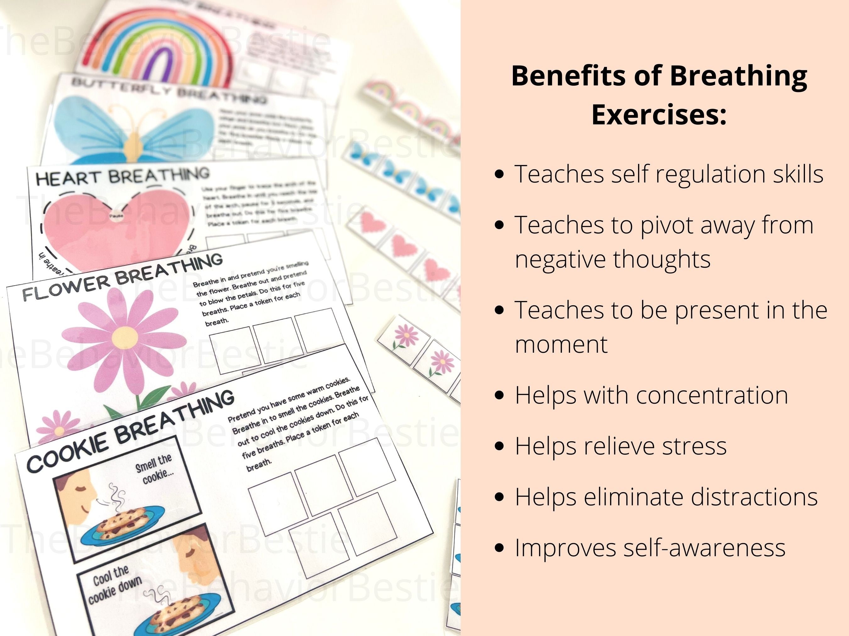 Breathing Exercise Cards for Kids: Calming & Coping Tools (PDF) - Etsy