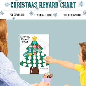 Christmas Reward Chart, Printable Behavior Chart for Kids, Christmas ...