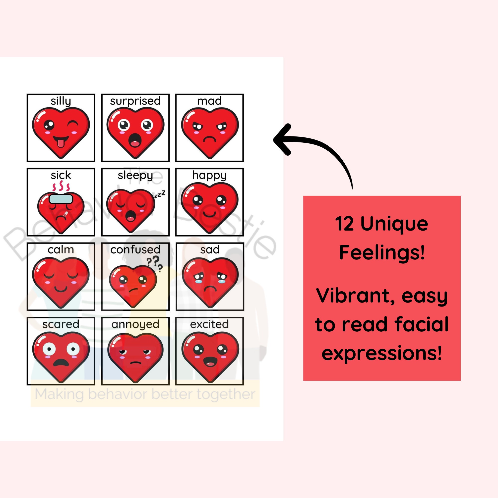 Feelings Match and Sort Activity Valentine's Matching Activity Feeling ...