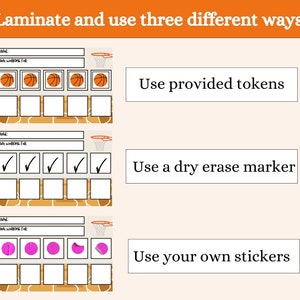 Basketball Token Board: Printable Reward Chart (digital Download) - Etsy