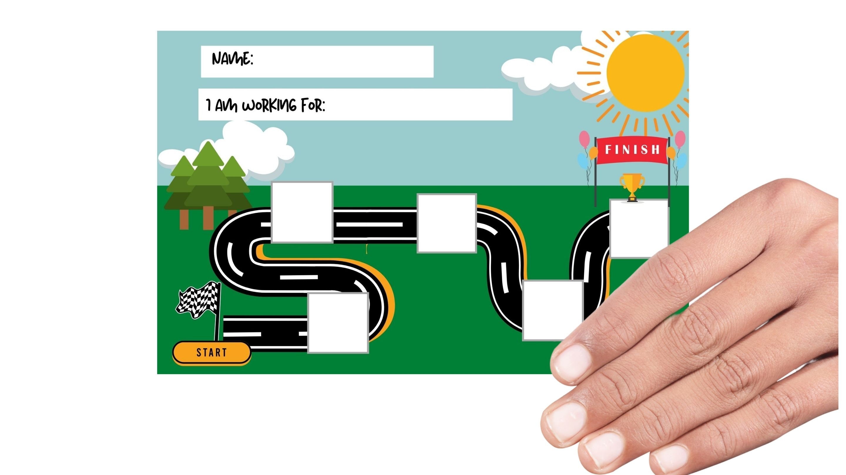 Racecar Token Board/digital Reward Chart/instant Download Token Board ...