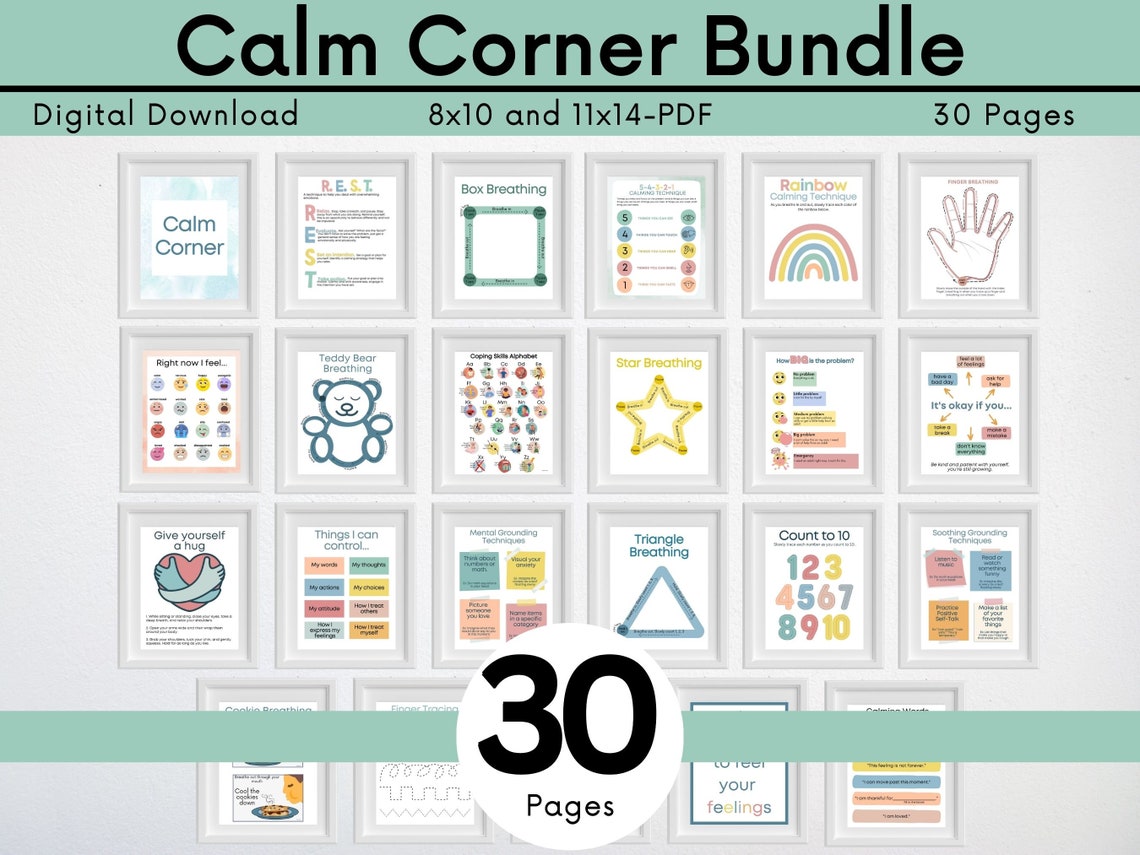 Calm Corner Posters printable Calm Corner Poster Bundle Calm Corner ...