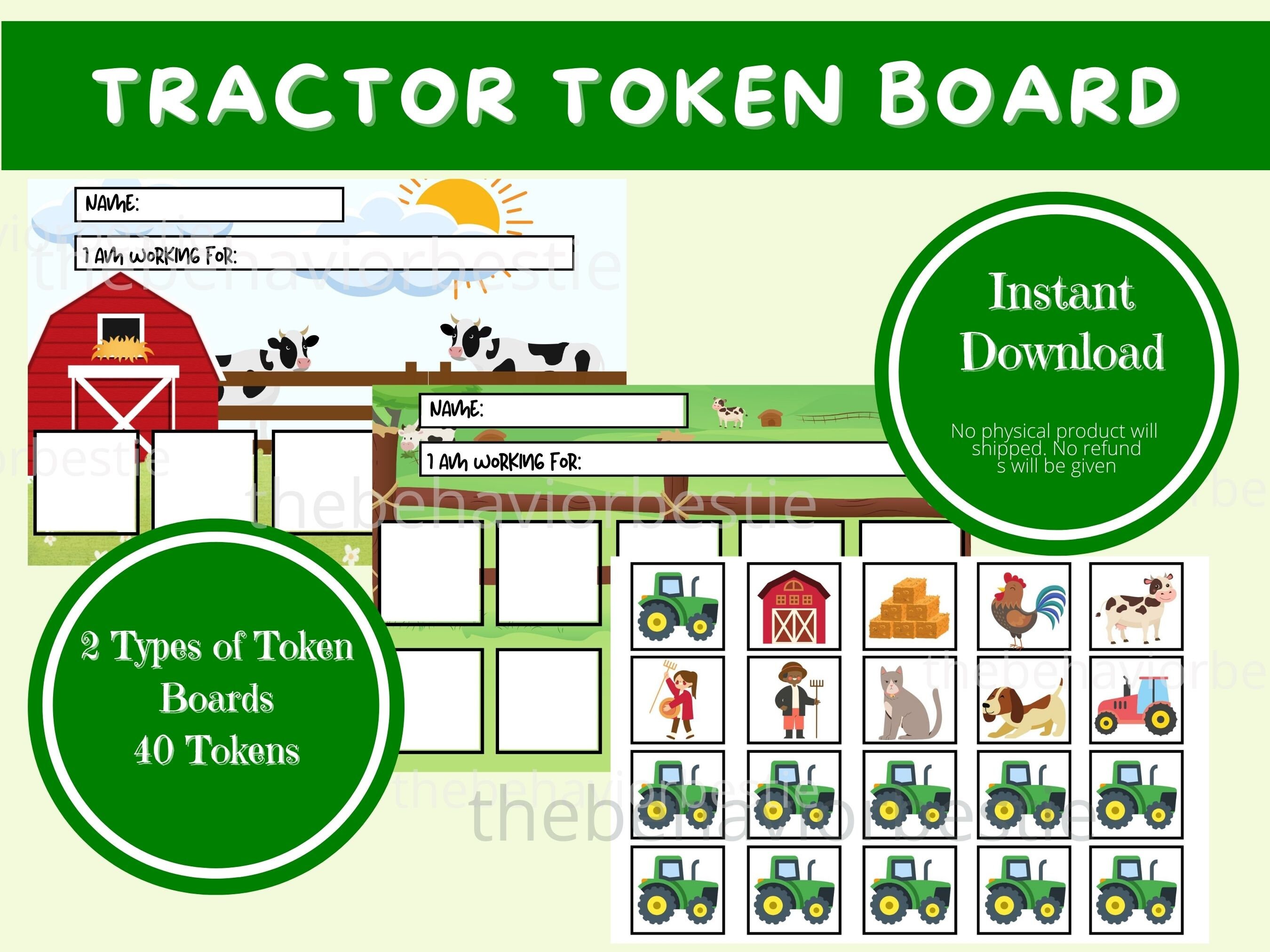 Tractor Sticker Chart Farm Reward Chart Tractor Reward - Etsy