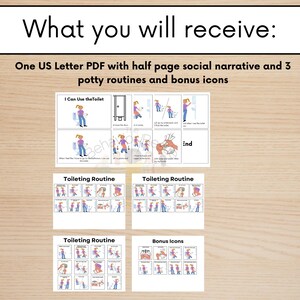 Printable Girl Potty Routine | Visual Toileting Routine | Bathroom ...