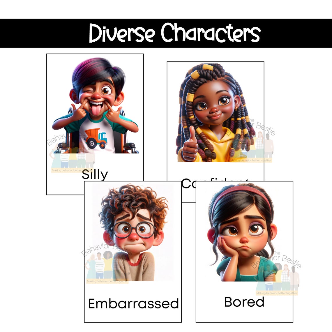 Emotion Flashcards for Kids, Montessori Feelings Cards, Feelings Cards ...