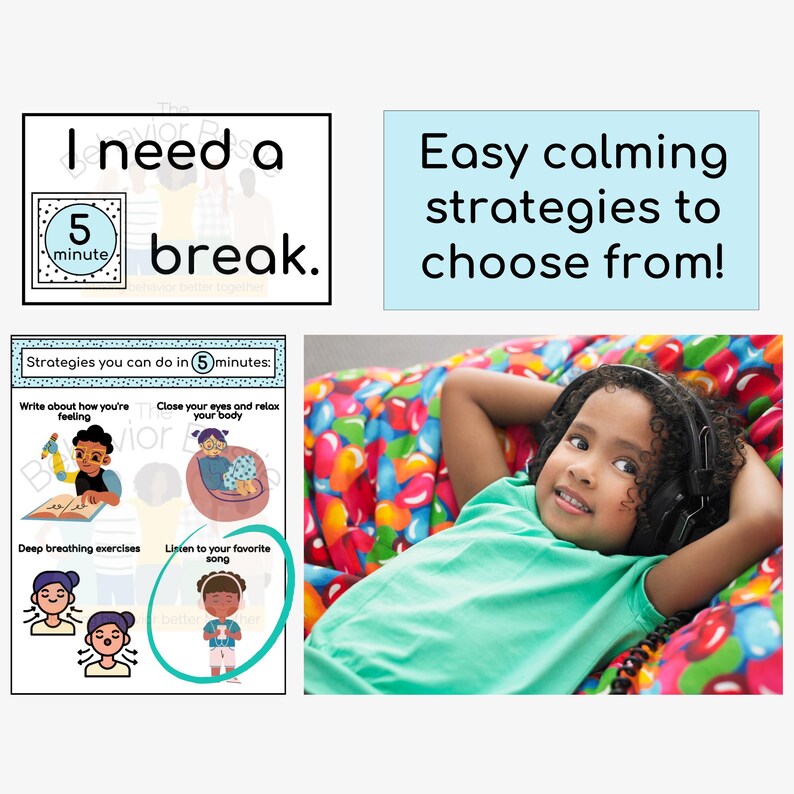 Classroom Break Cards: Calm Down Corner Visuals (digital Download) - Etsy