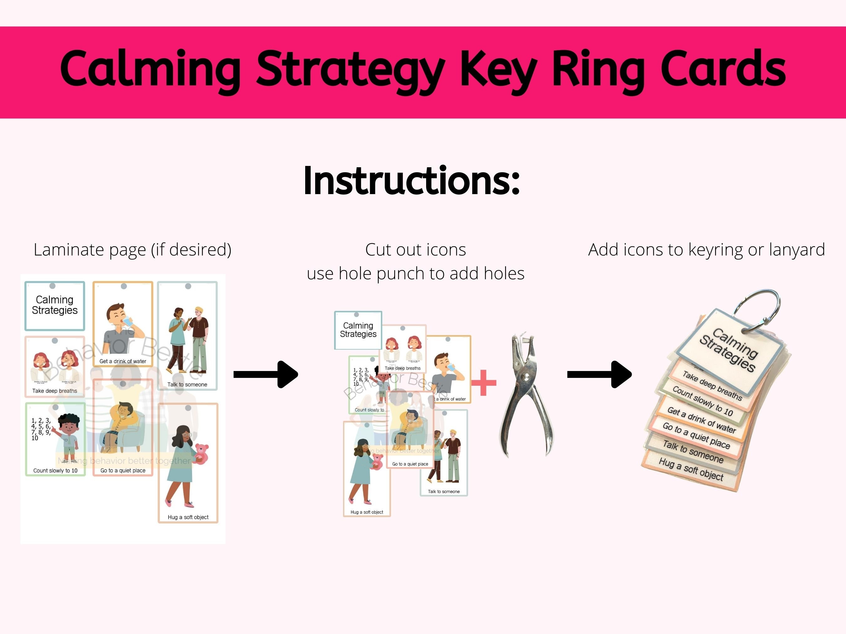 Printable Behavior Cue Cards Visual Cue Cards Calming - Etsy UK