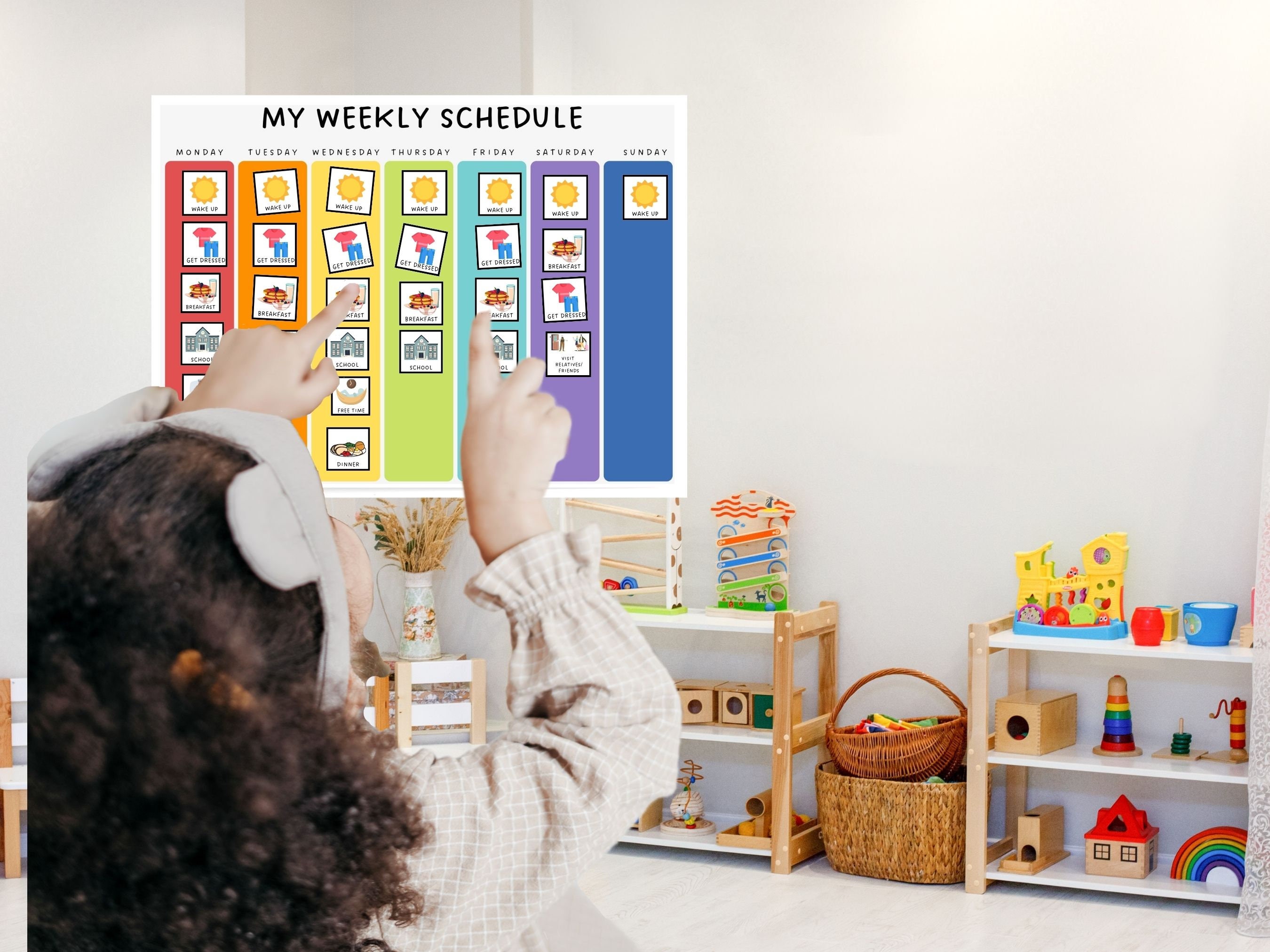 Kid's Visual Weekly Schedule: 400+ Icons, Autism & ADHD Friendly ...