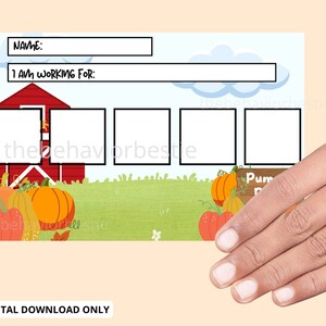 Pumpkin Token Board | Digital Reward Chart | Fall Themed Token Board ...