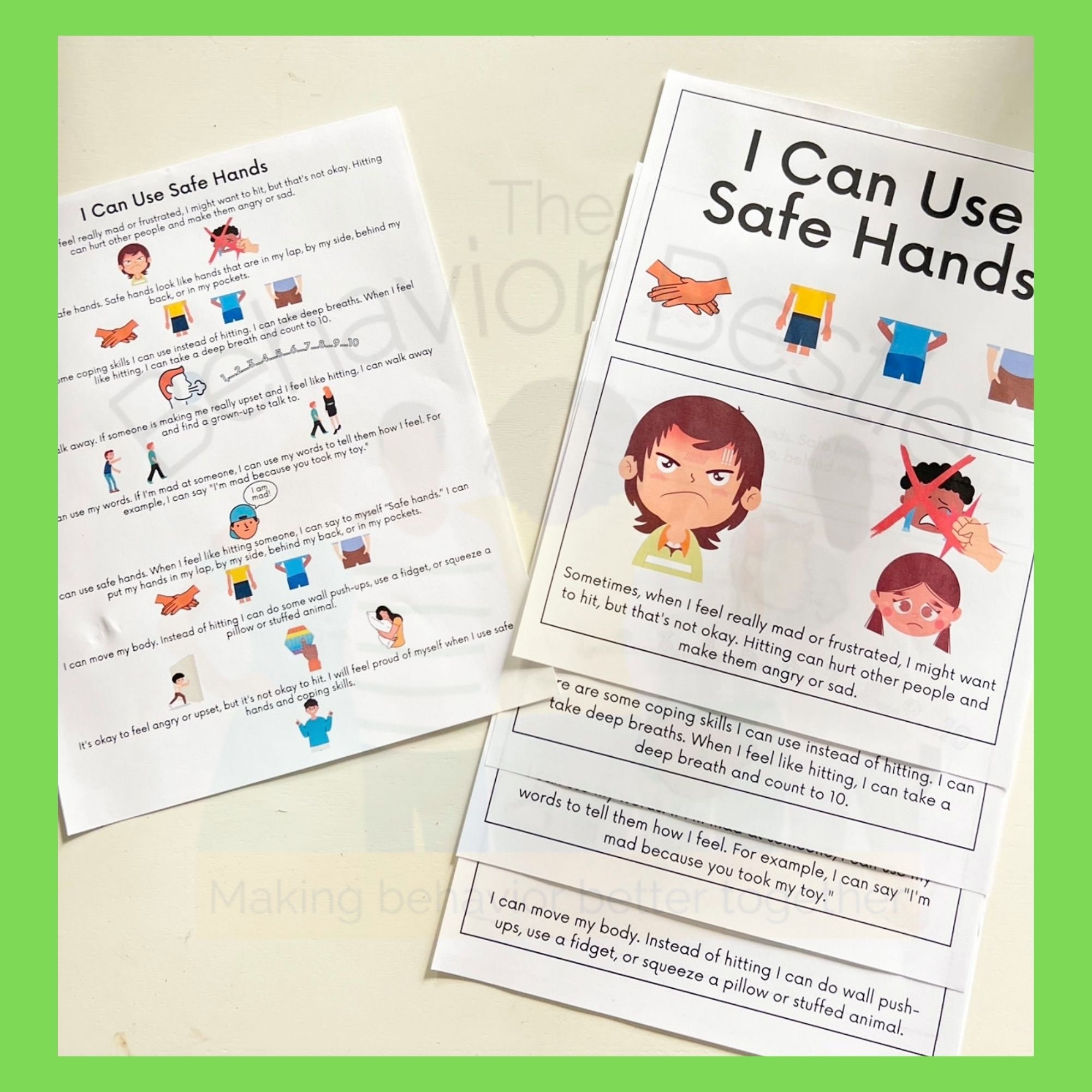 I Can Use Safe Hands, Social Narrative for Hitting, Teach Self Control ...