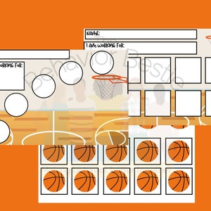 Basketball Token Board: Printable Reward Chart (digital Download) - Etsy