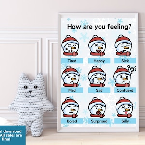 Snowman Feelings Chart: Educational Emotions Print (PDF Download) - Etsy