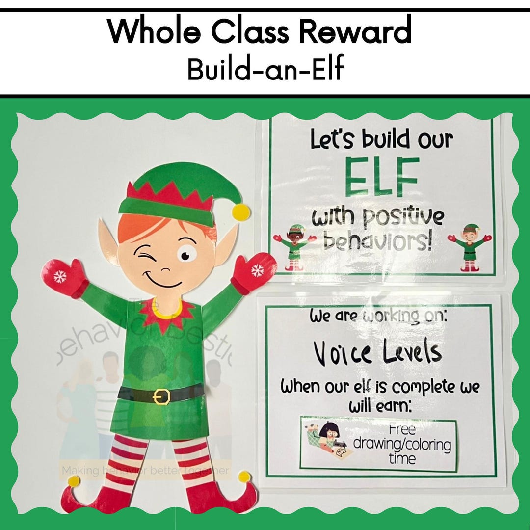 Holiday Reward Incentive | Build-an-elf Reward System | Class Reward ...
