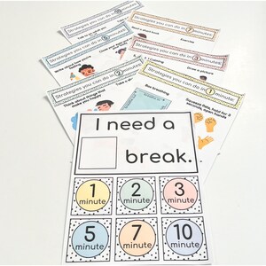 Classroom Break Cards: Calm Down Corner Visuals (digital Download) - Etsy