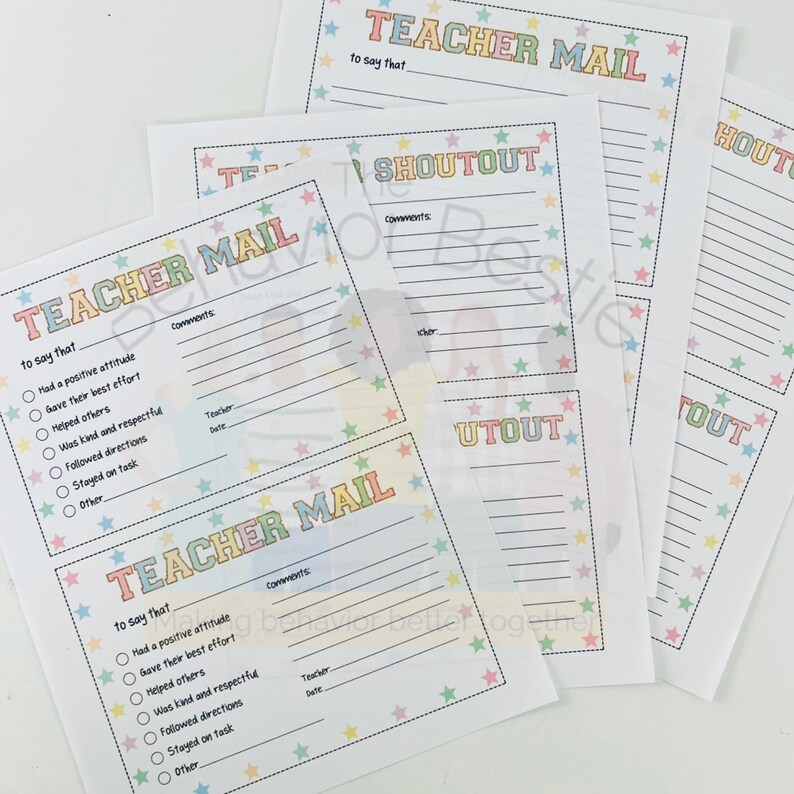 Positive Teacher Notes: Student Praise Cards (digital Download) - Etsy
