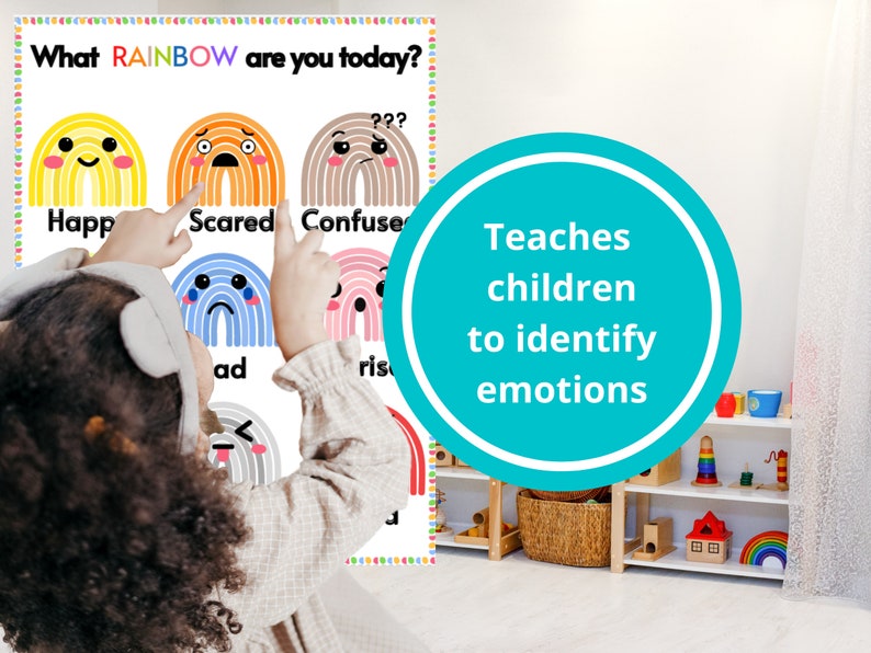 Rainbow Feelings Chart: Social Emotional Learning (PDF) - Etsy