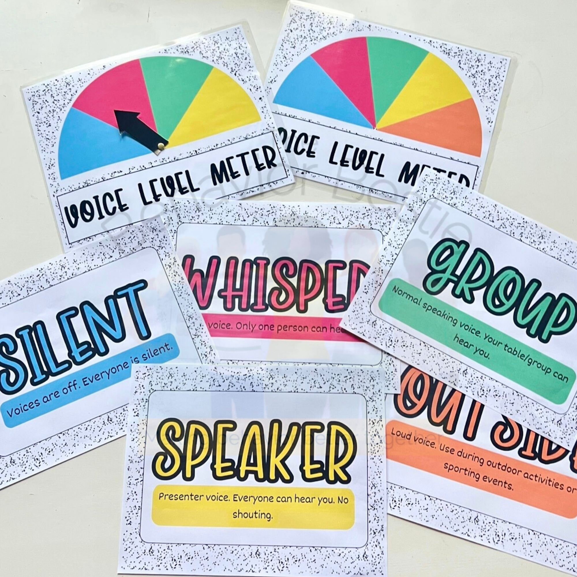 Classroom Voice Level Signs: Management Posters (digital Download) - Etsy