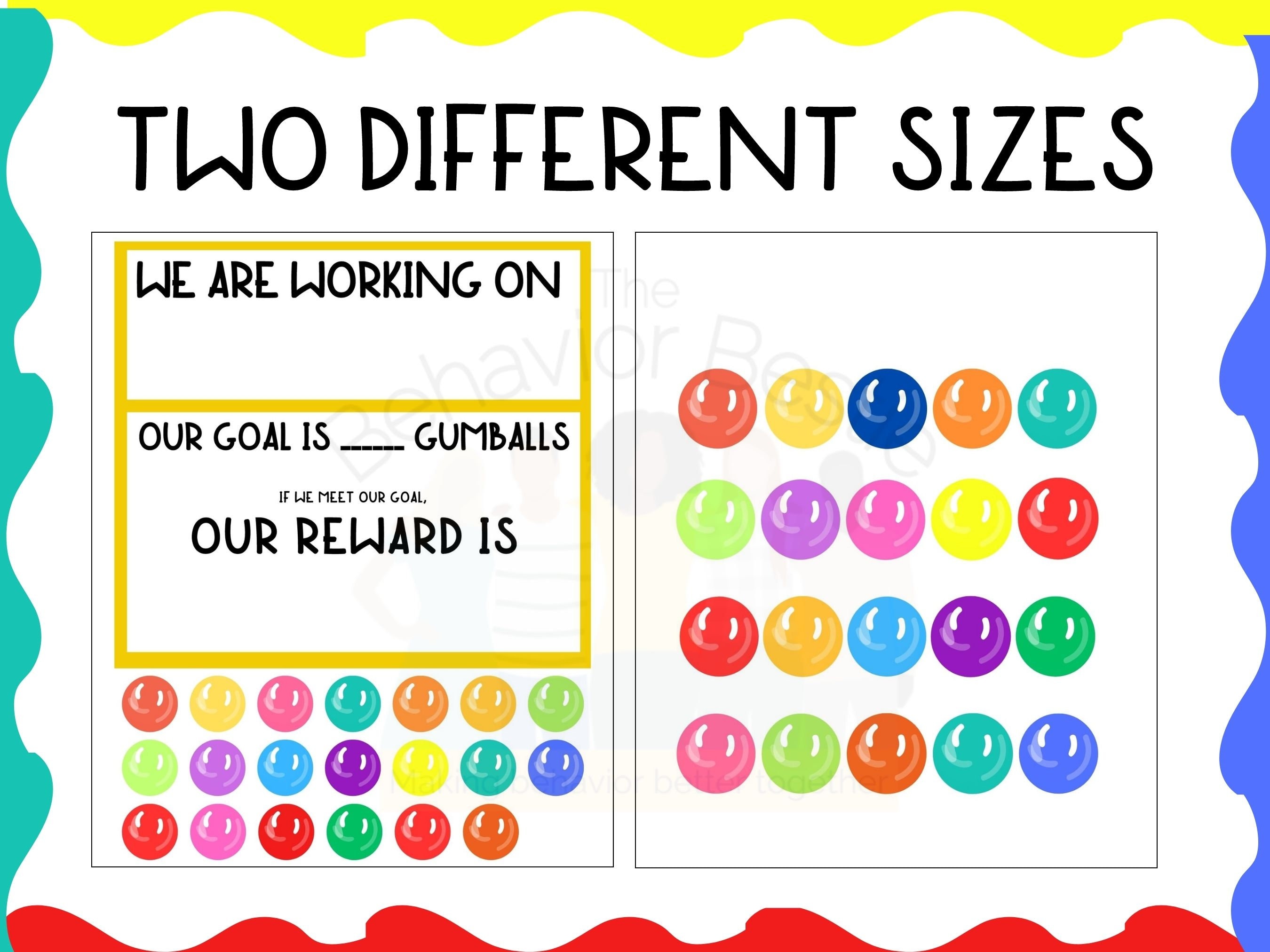 Gumball Reward Chart: Classroom Behavior Management (digital Download ...