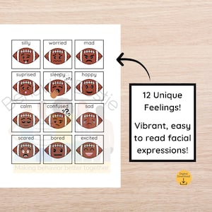 Football Feelings Match & Sort Activity (digital Download) - Etsy