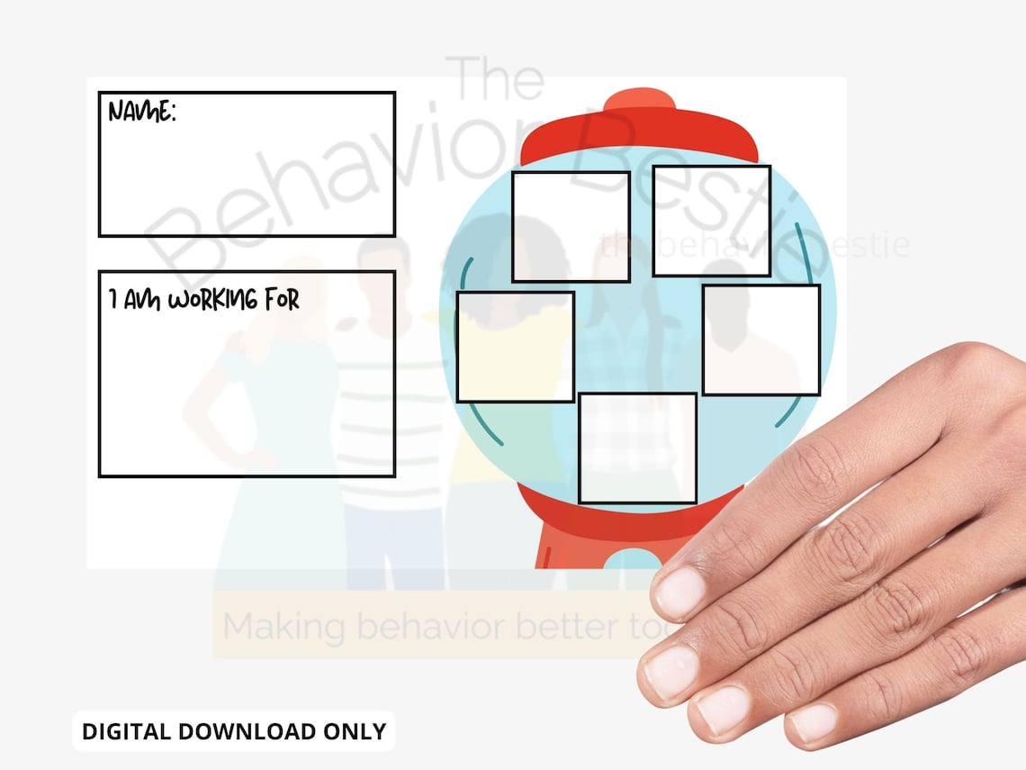 Gumball Sticker Chart Gumball Token Board Positive Behavior Chart ...