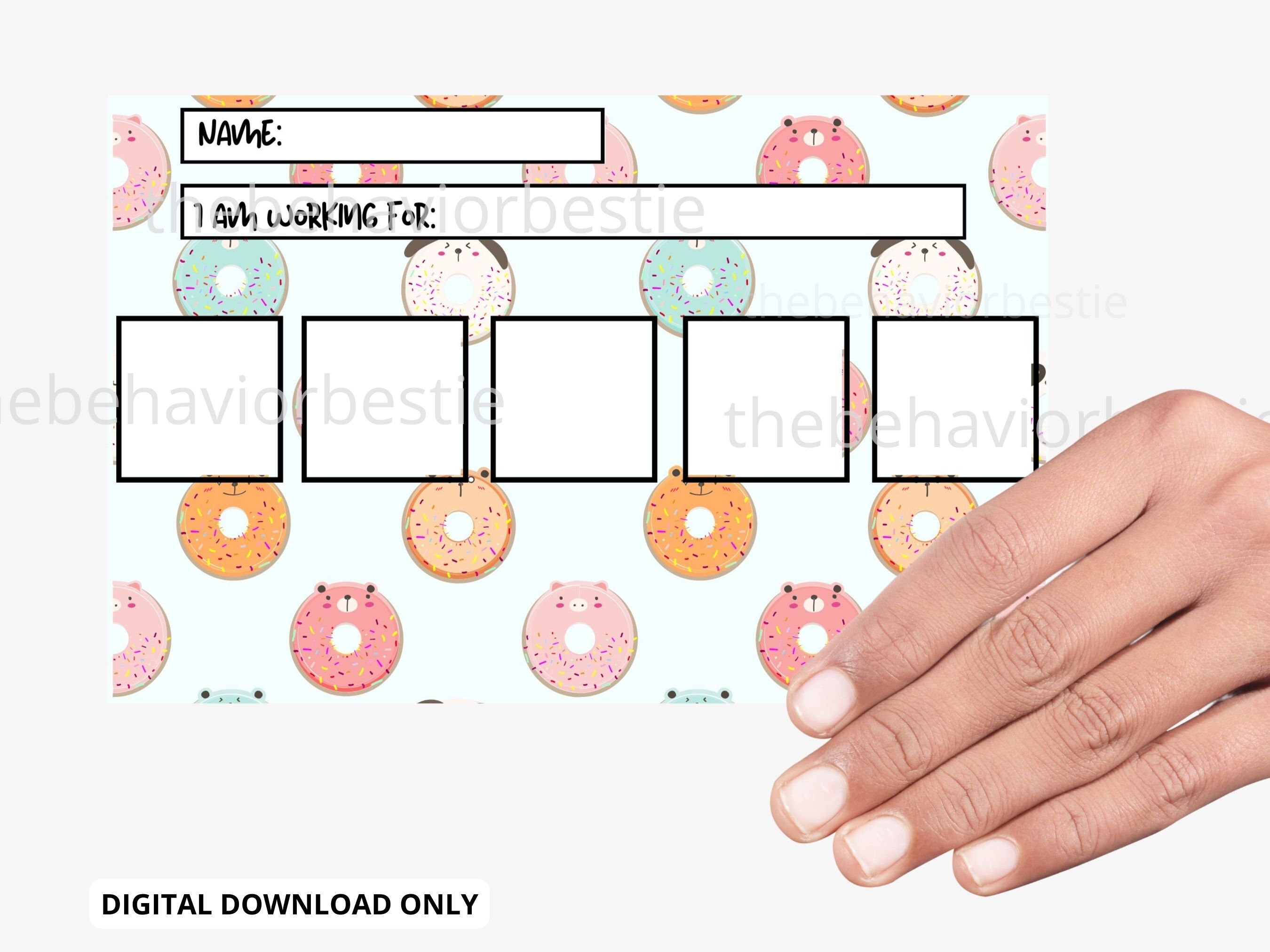 Donut Reward Chart Digital Behavior Chart Donut Sticker Chart Donut ...
