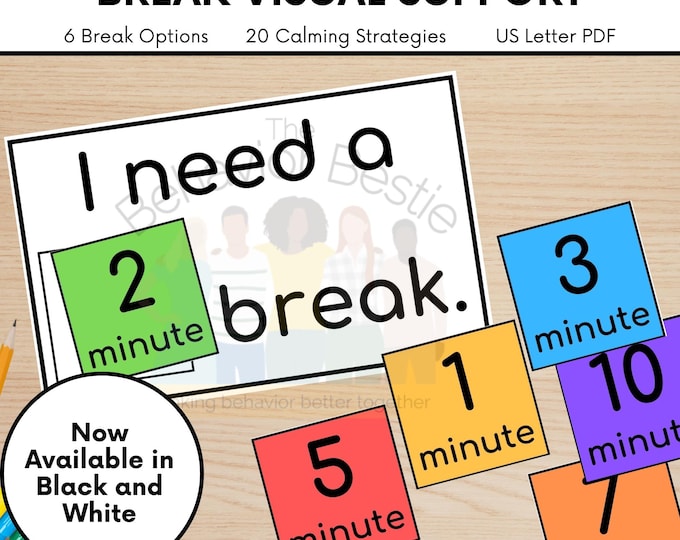 Boardmaker Take a Break/create Your Own Break Card PEC Visual - Etsy Canada