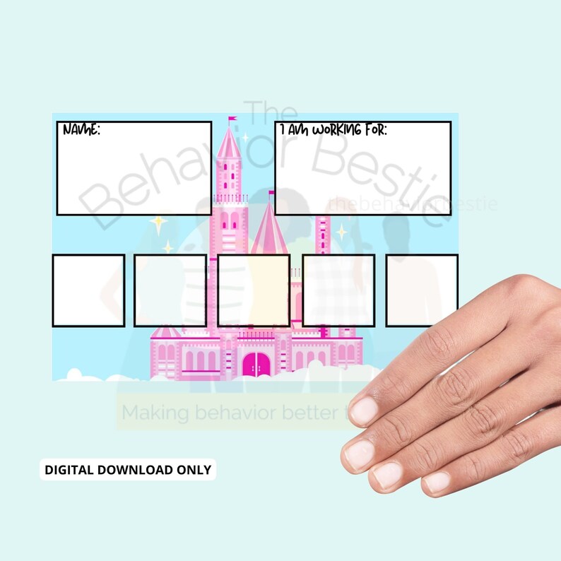 Princess Reward Chart: Positive Behavior Token Board (digital Download) - Etsy