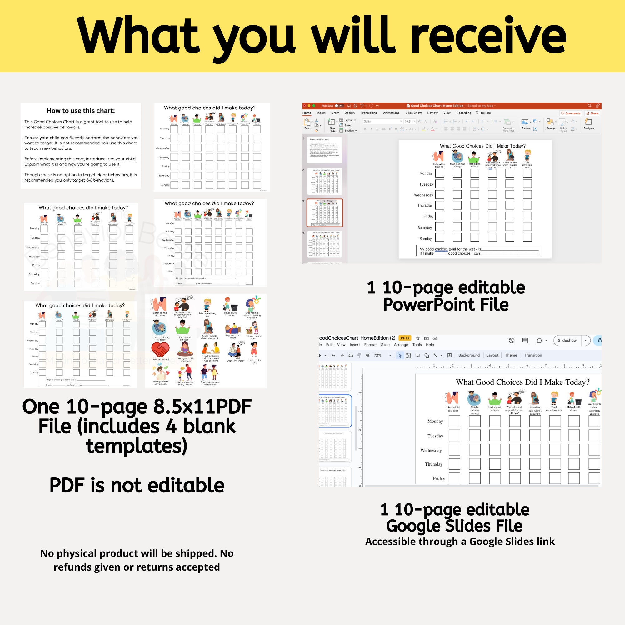 Good Choices Chart for Kids at Home | Positive Behavior Chart & Routine ...