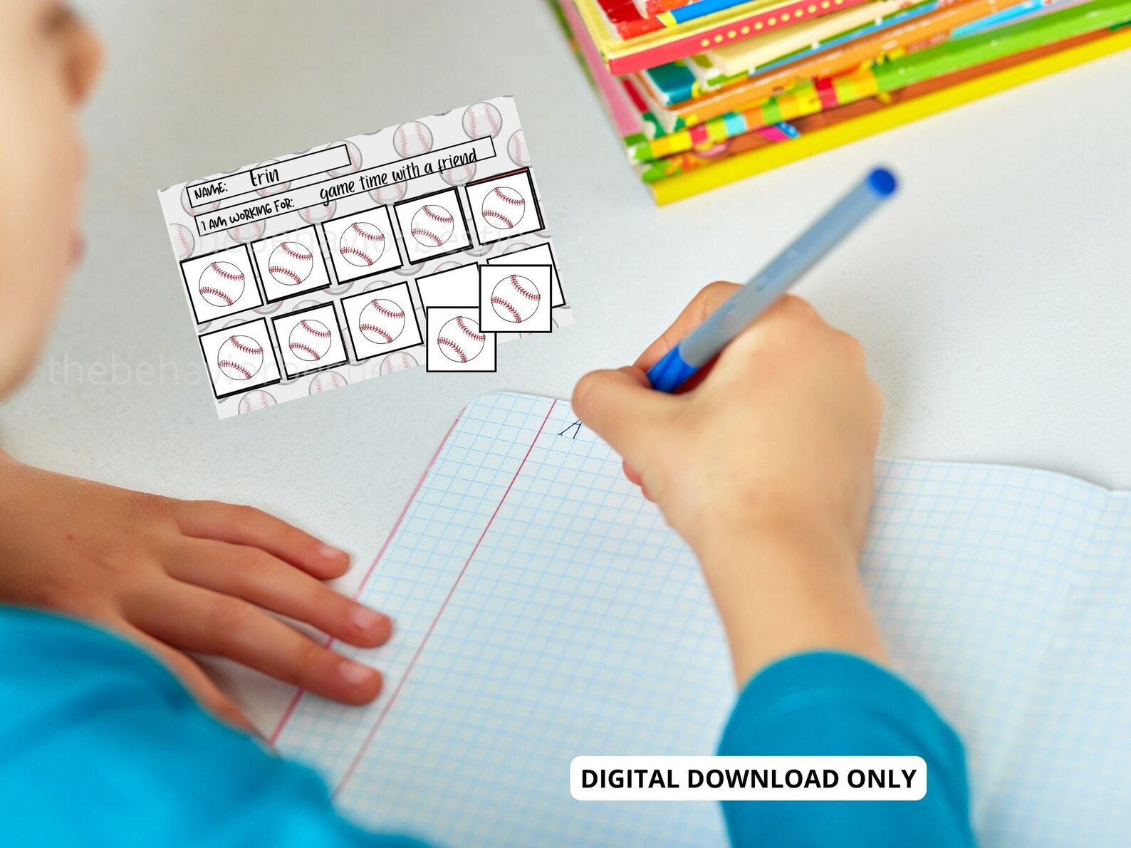 Baseball Sticker Chart/baseball Reward Chart/ Printable Baseball Token ...