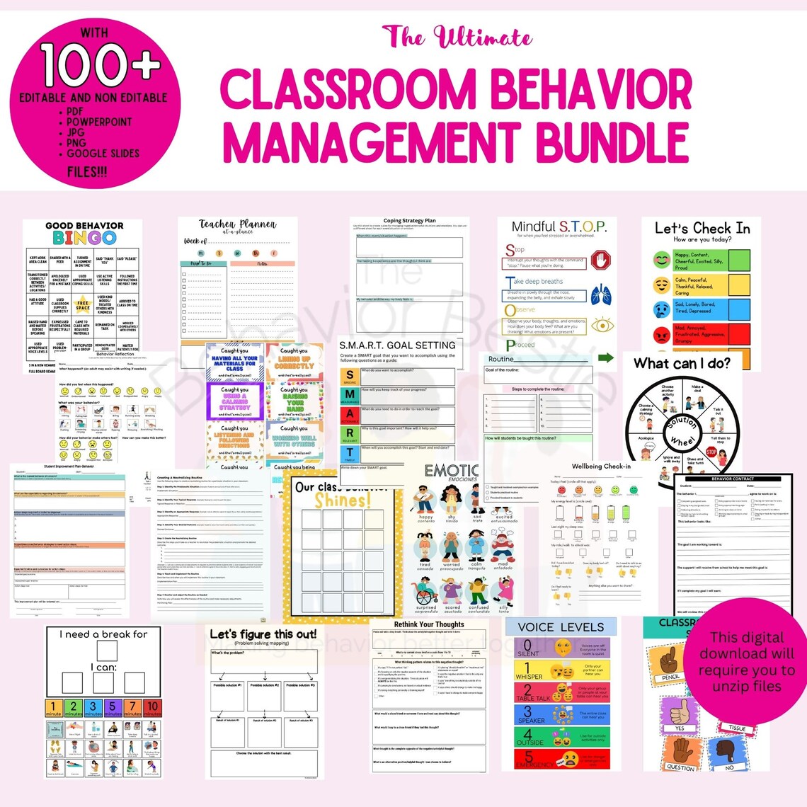 Classroom Behavior Management Bundle Classroom Behavior Toolkit ...