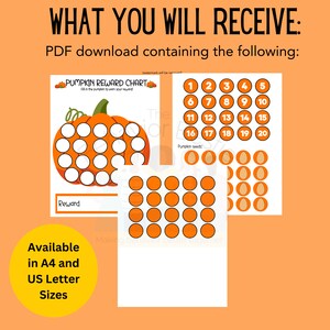 Pumpkin Reward Chart, Potty Training Chart, Reward Behavior Chart for ...
